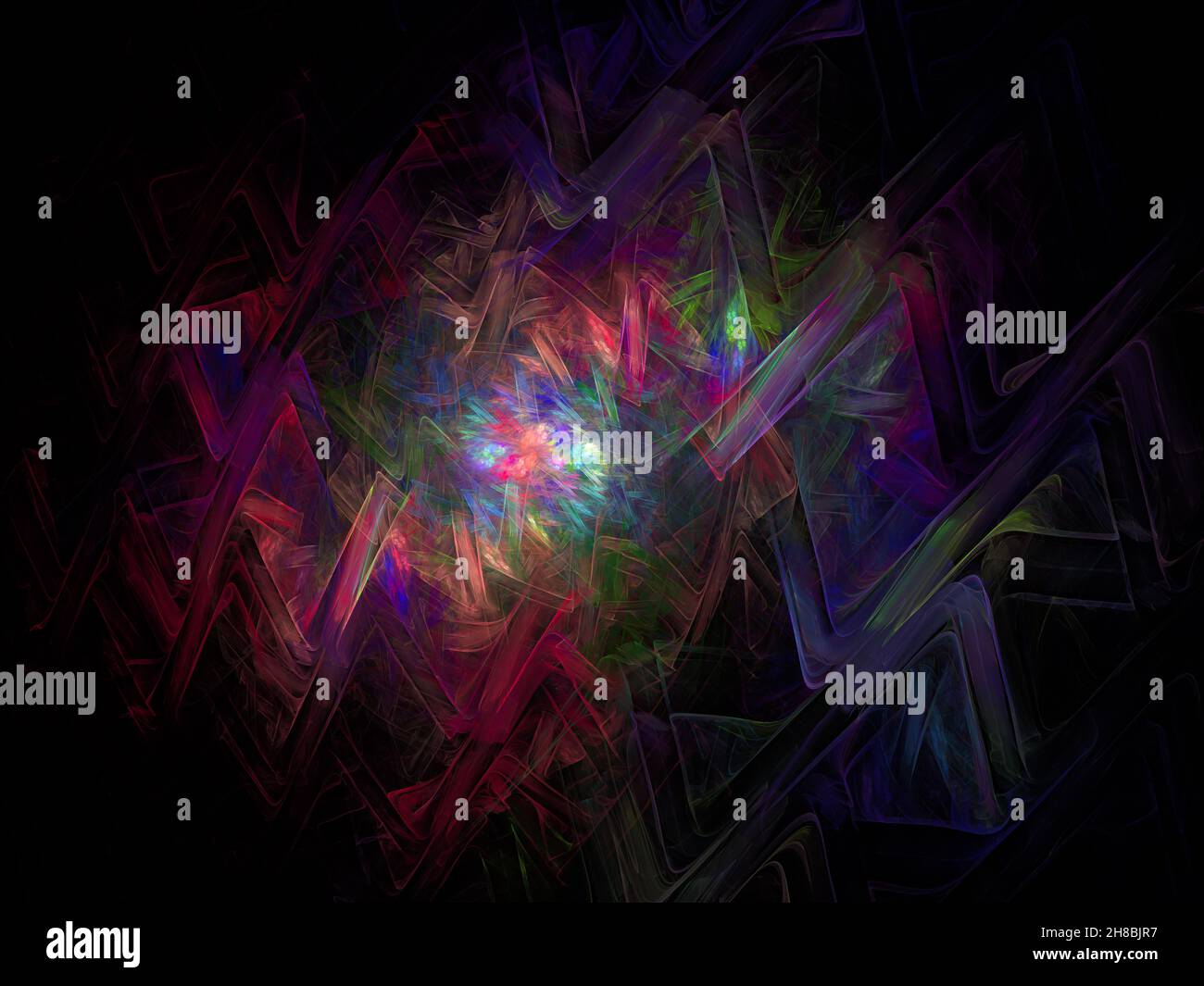Abstract fractal background with colorful geometric pattern, digital ...