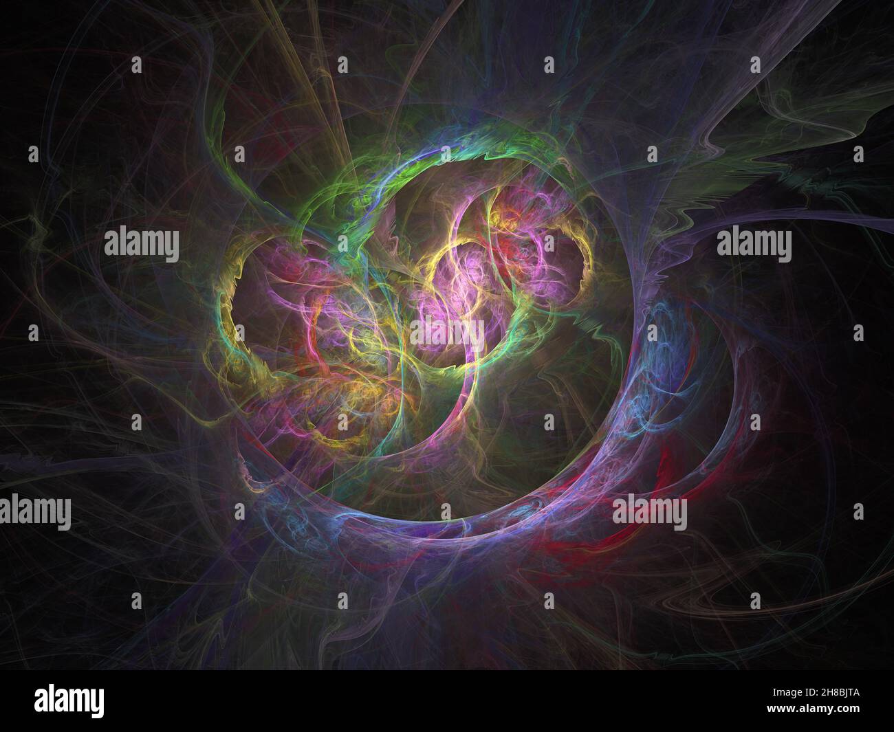 Abstract fractal background with colorful geometric pattern, digital ...