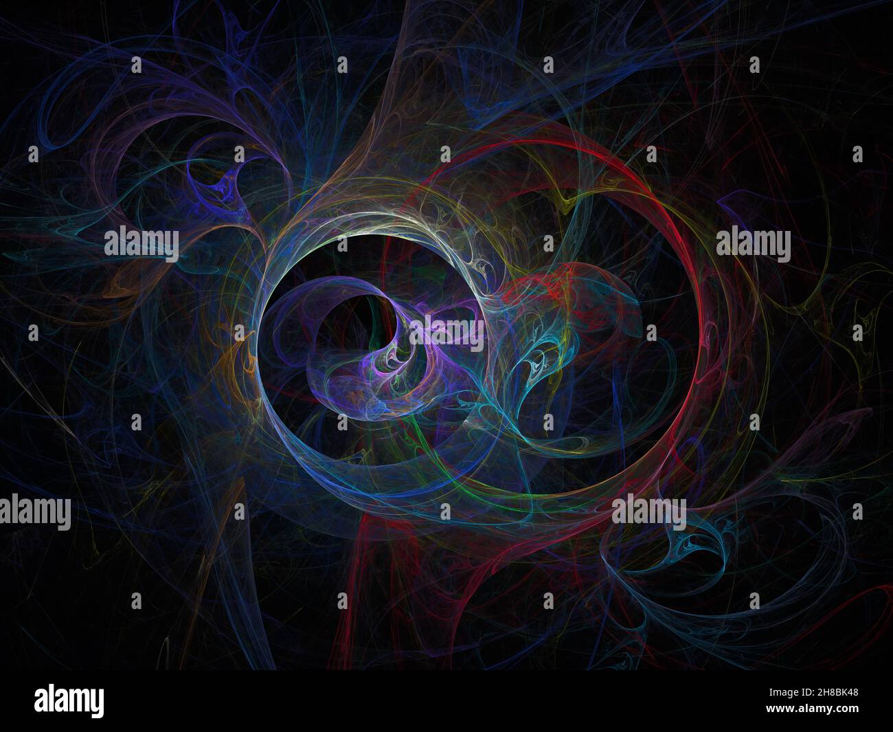 Abstract fractal background with colorful geometric pattern, digital ...