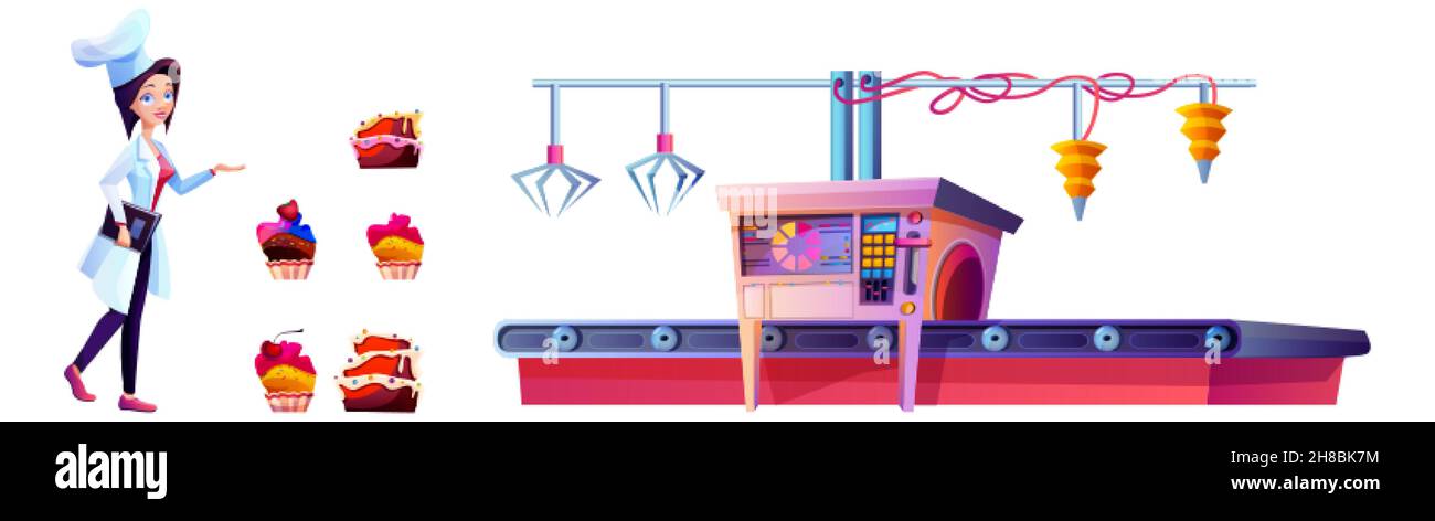 Candy production line Stock Vector Images - Alamy