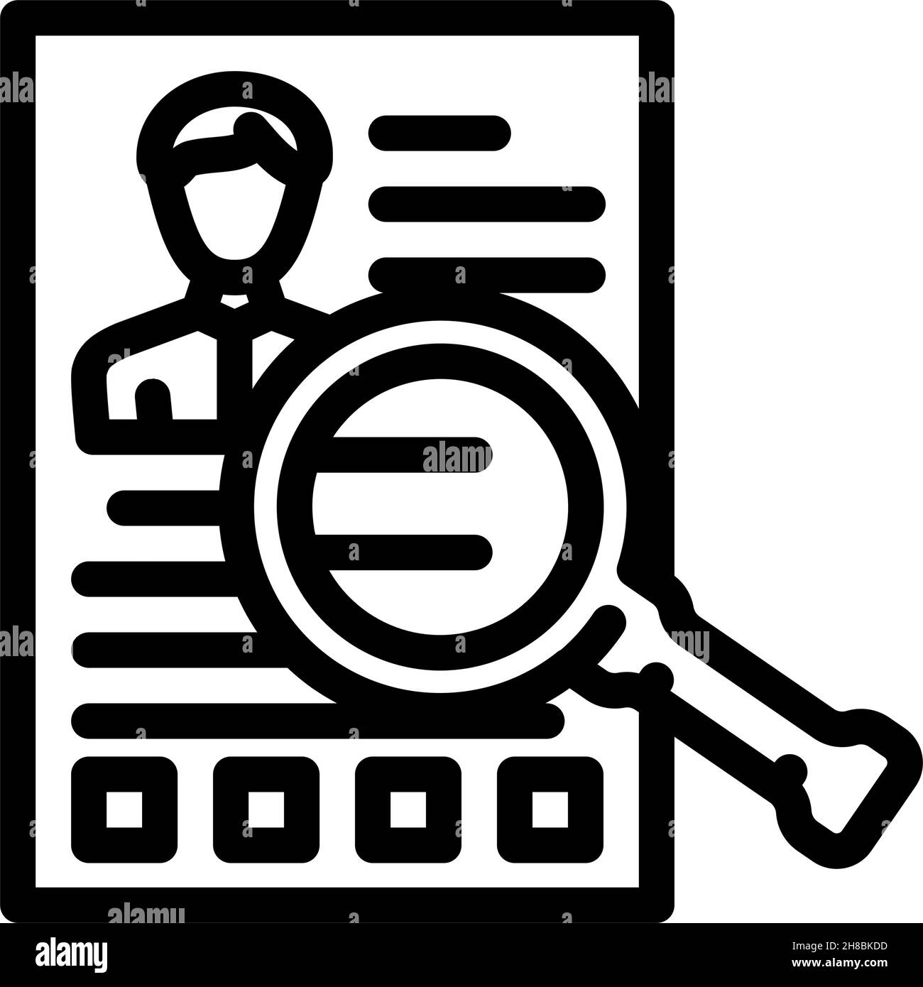 researching client line icon vector illustration Stock Vector Image ...