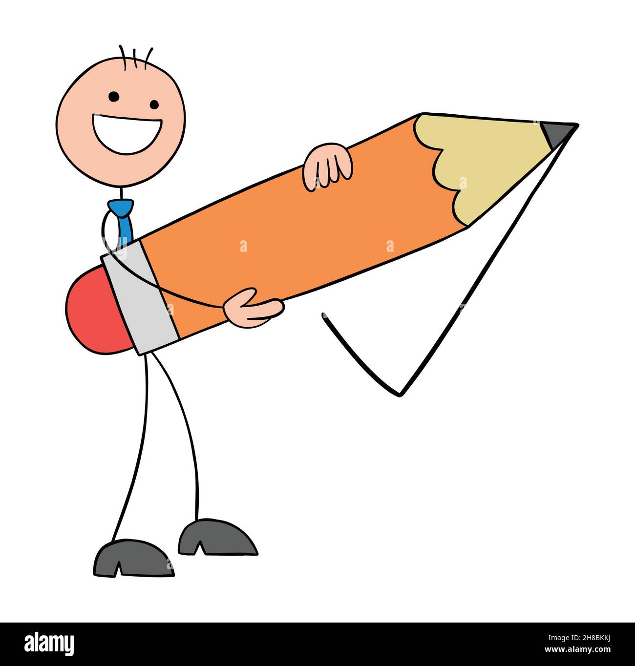 Hand drawing doodle human stick hi-res stock photography and images - Alamy