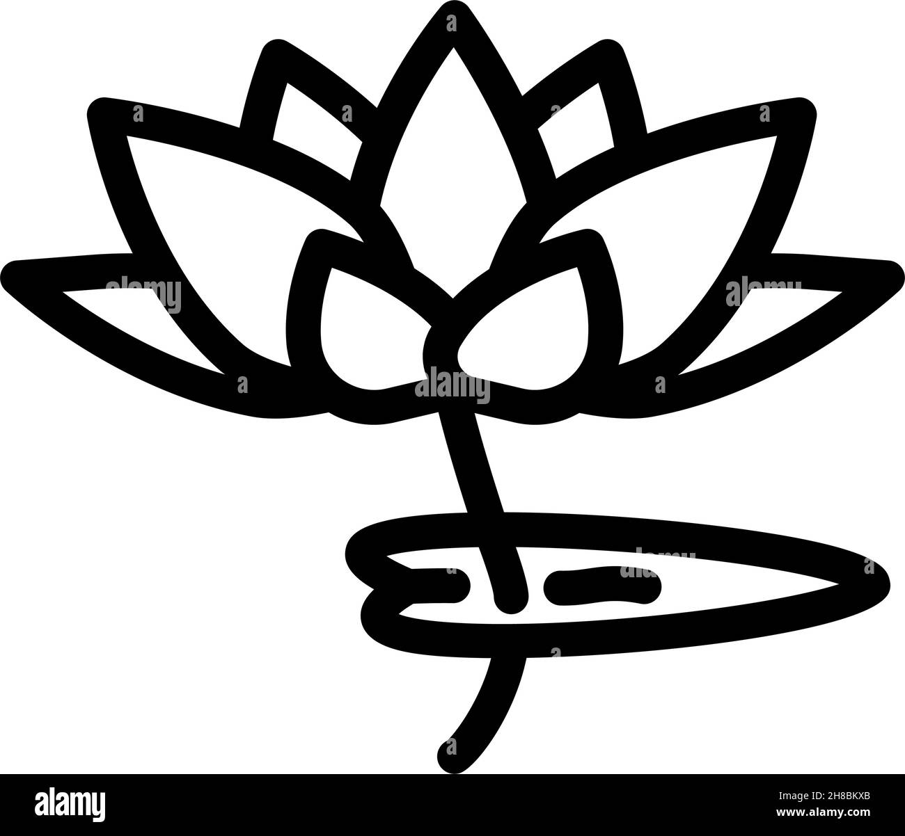 lotus flower line icon vector illustration Stock Vector Image & Art - Alamy