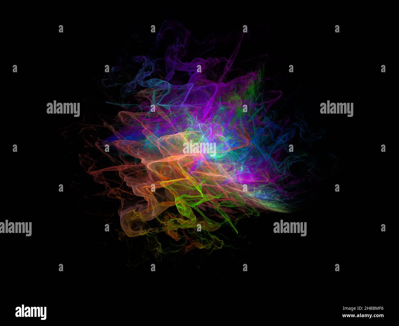 Abstract fractal background with colorful geometric pattern, digital ...