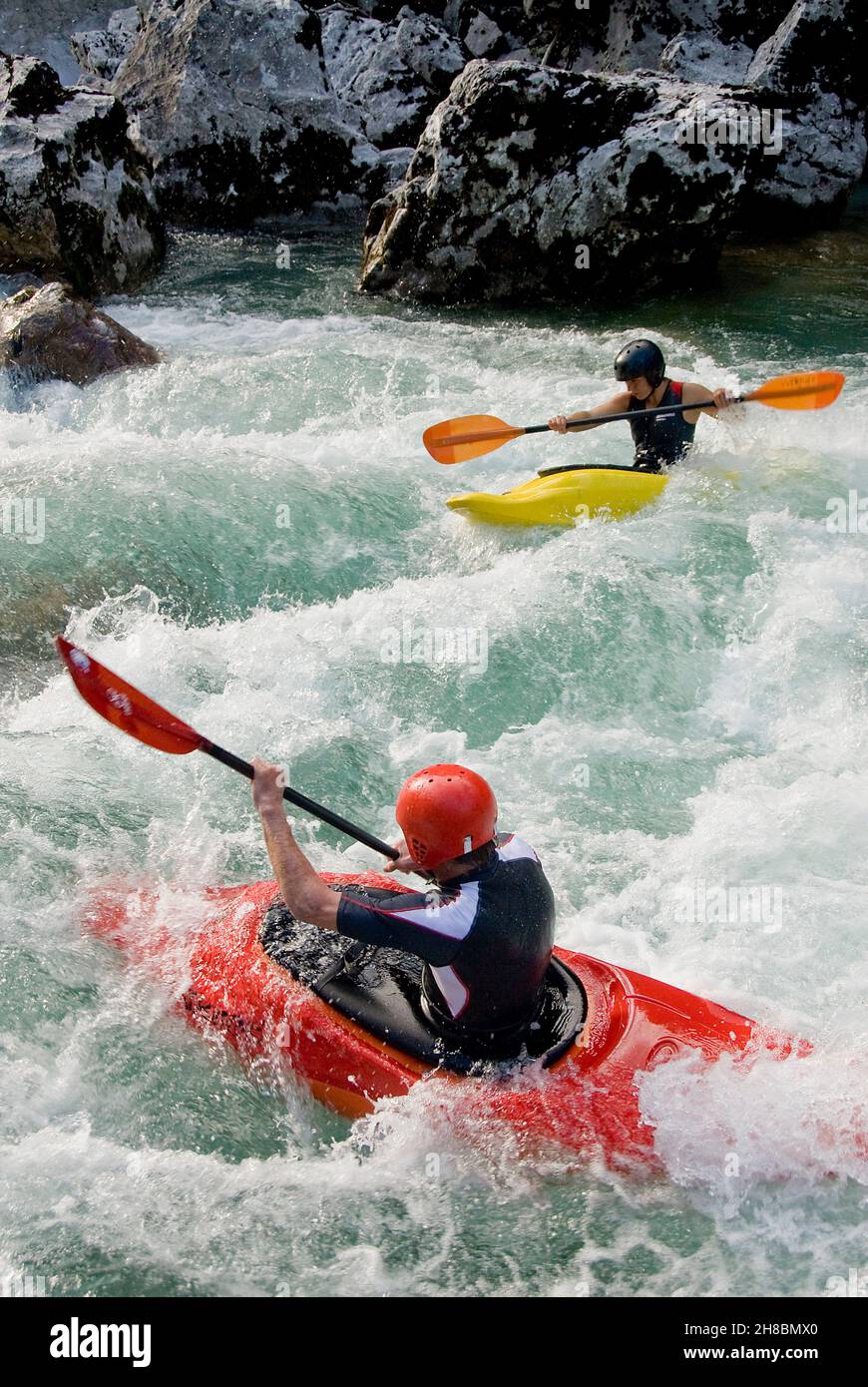 Whitewater kayak group hi-res stock photography and images - Alamy