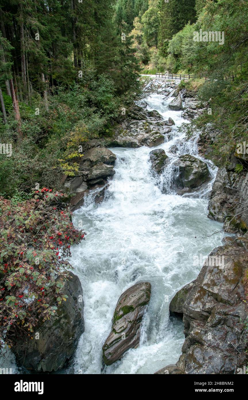 rapid flowing water as seen from the Wilde Wasser Weg (Wild water way ...