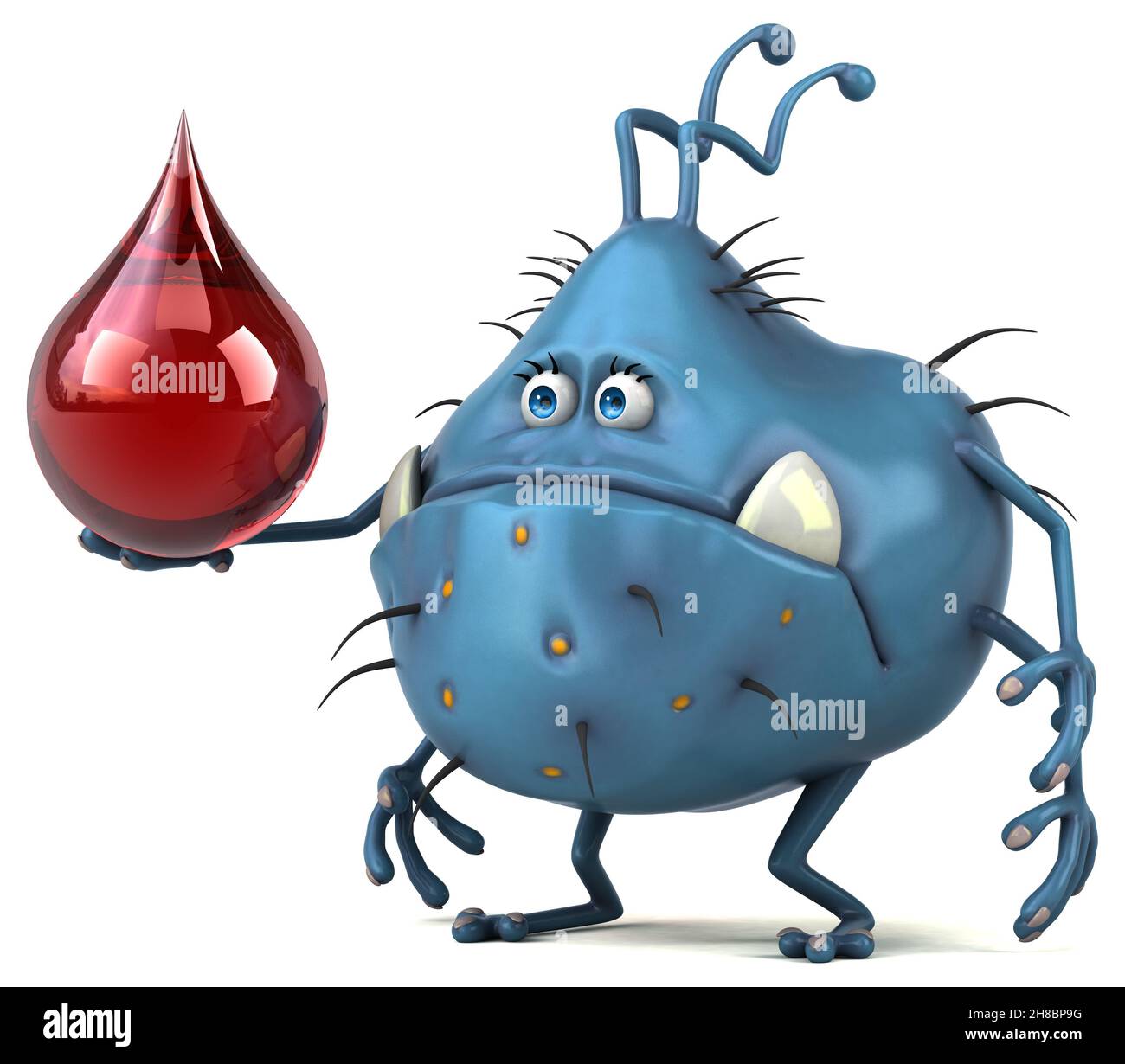 Fun germ - 3D Illustration Stock Photo - Alamy