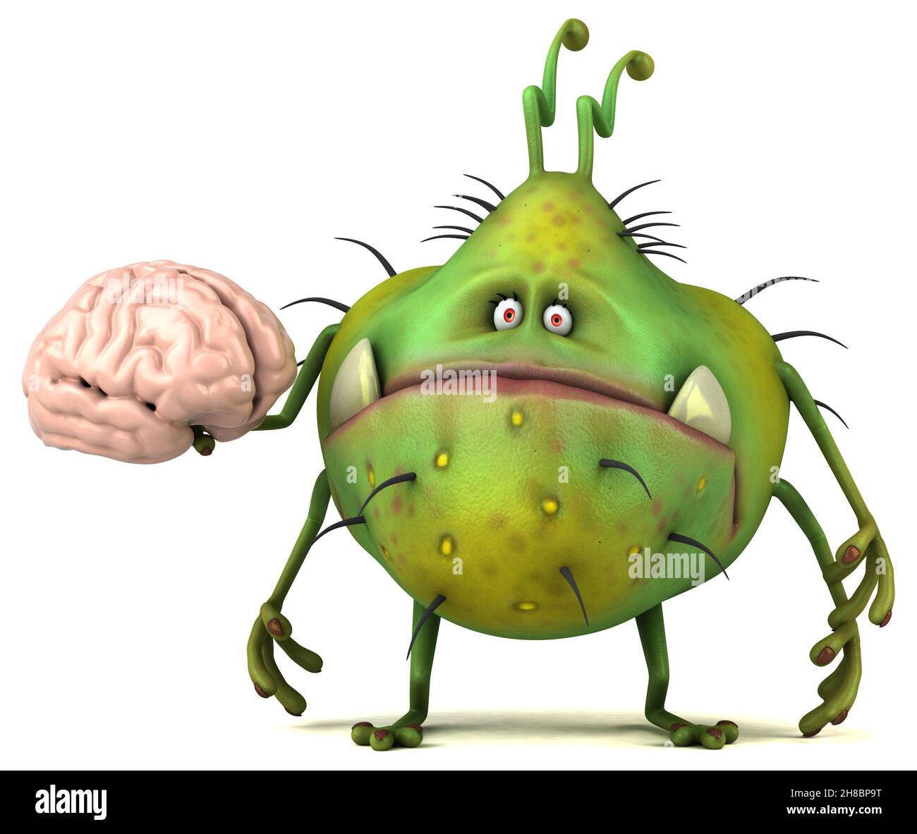 Fun germ - 3D Illustration Stock Photo - Alamy