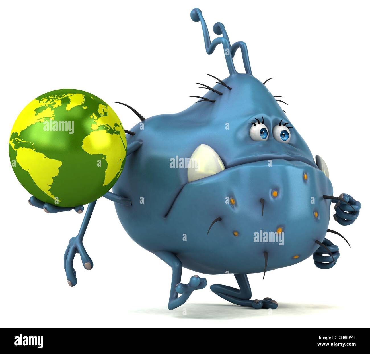 Fun germ - 3D Illustration Stock Photo - Alamy