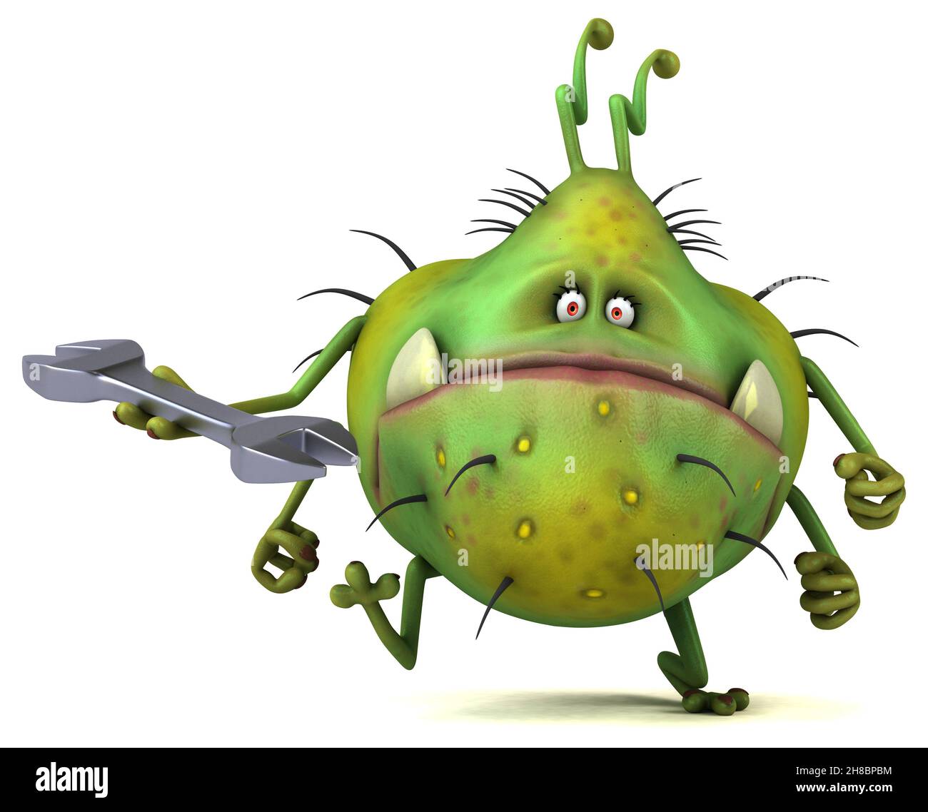Fun germ - 3D Illustration Stock Photo - Alamy