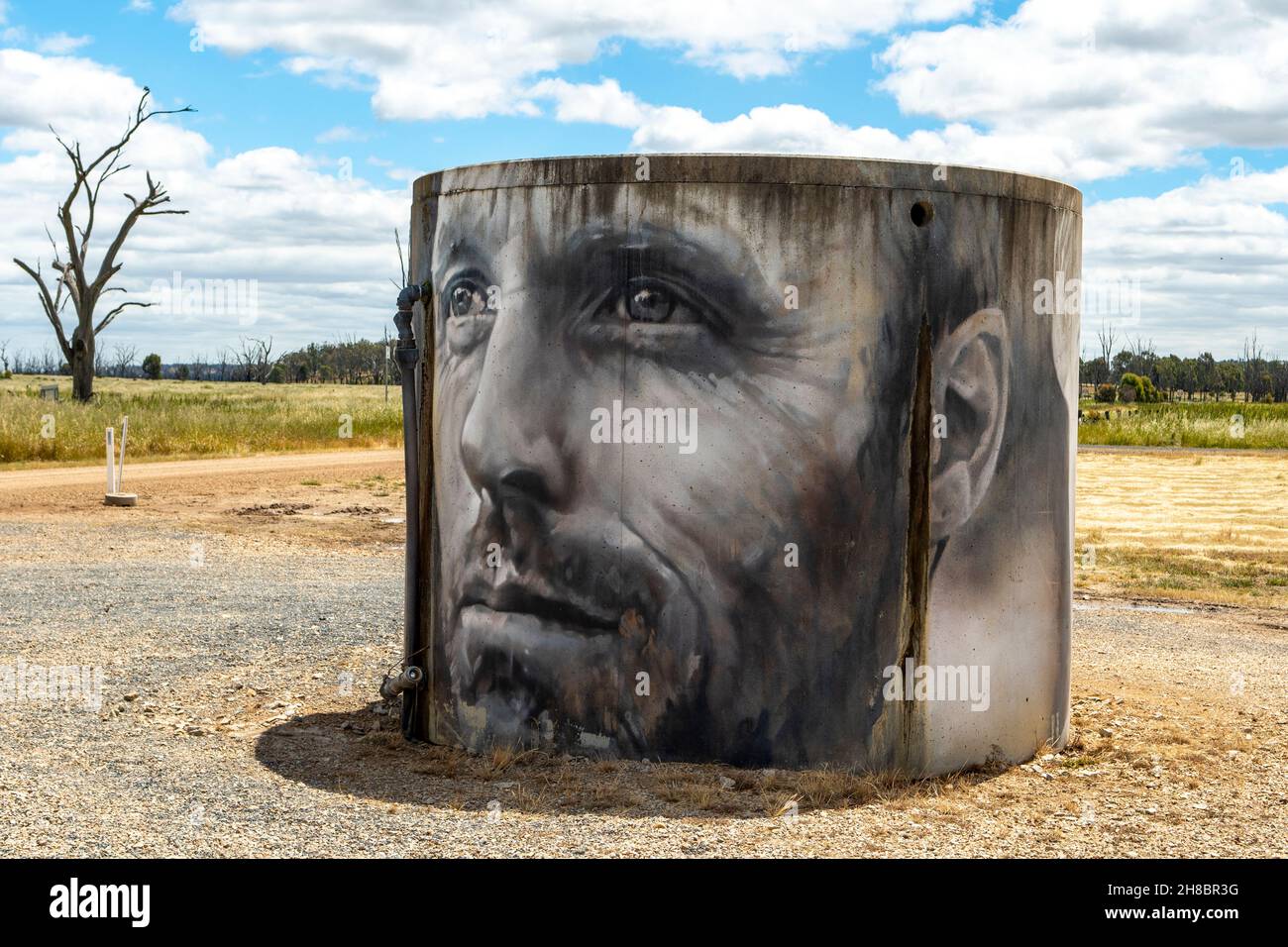 Water Tank Art, Winton Wetlands, Victoria, Australia Stock Photo - Alamy