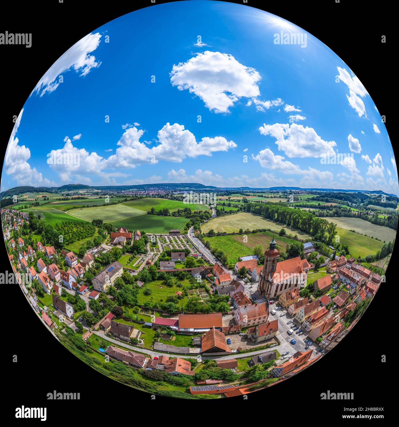 Bird's eye view to Bad Füssing , famous Spa Resort in Lower Bavaria ...