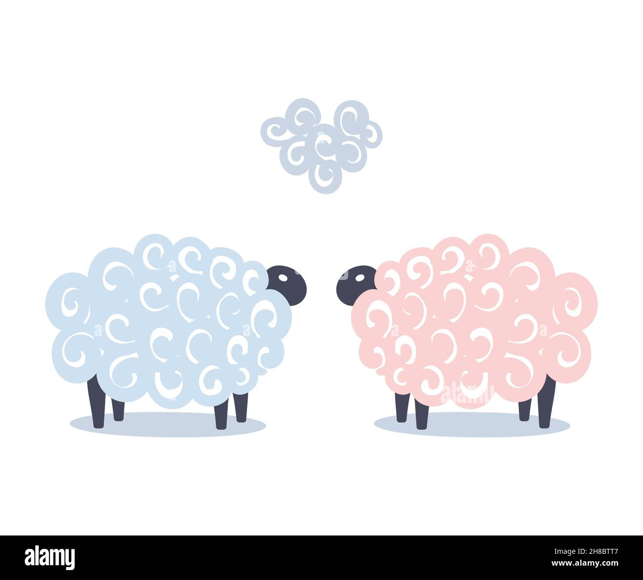 Two Sheep Drawing