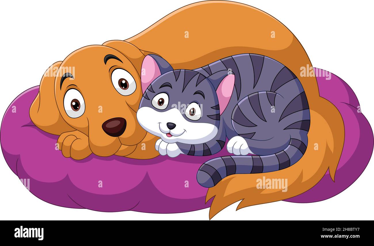 Cat Relaxing Cartoon