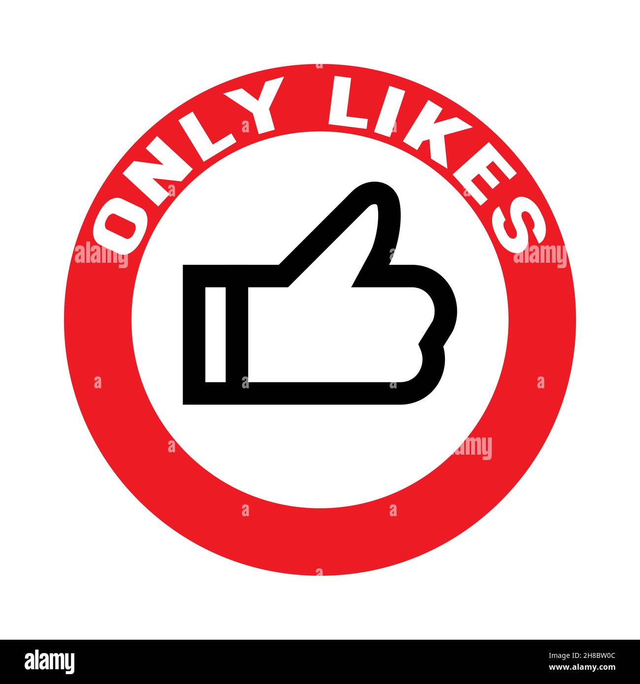 like gesture sign for social media, concept of positive communication ...