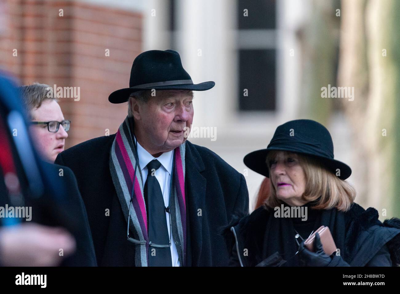 Mourners arriving for the funeral service, requiem mass for murdered ...