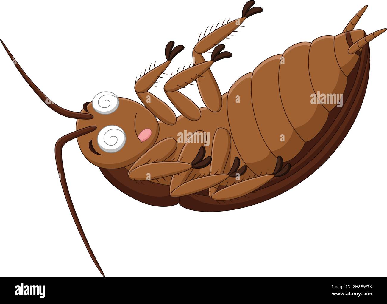 Cartoon dead cockroach on white background Stock Vector Image & Art - Alamy
