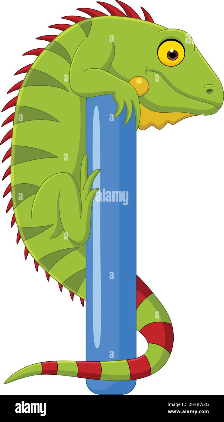Alphabet letter I for Iguana Stock Vector Image & Art - Alamy