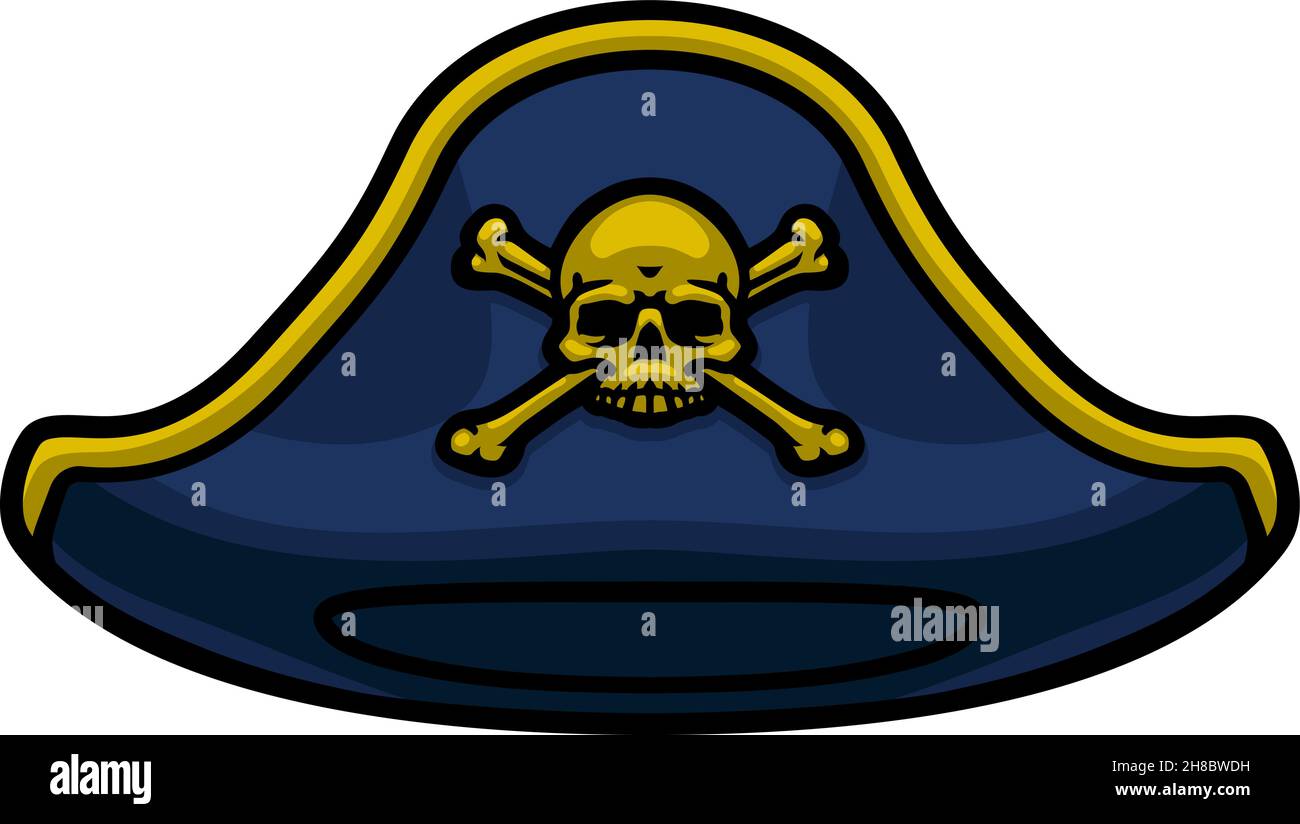Pirate Hat Skull and Crossbones Cartoon Stock Vector Image & Art - Alamy