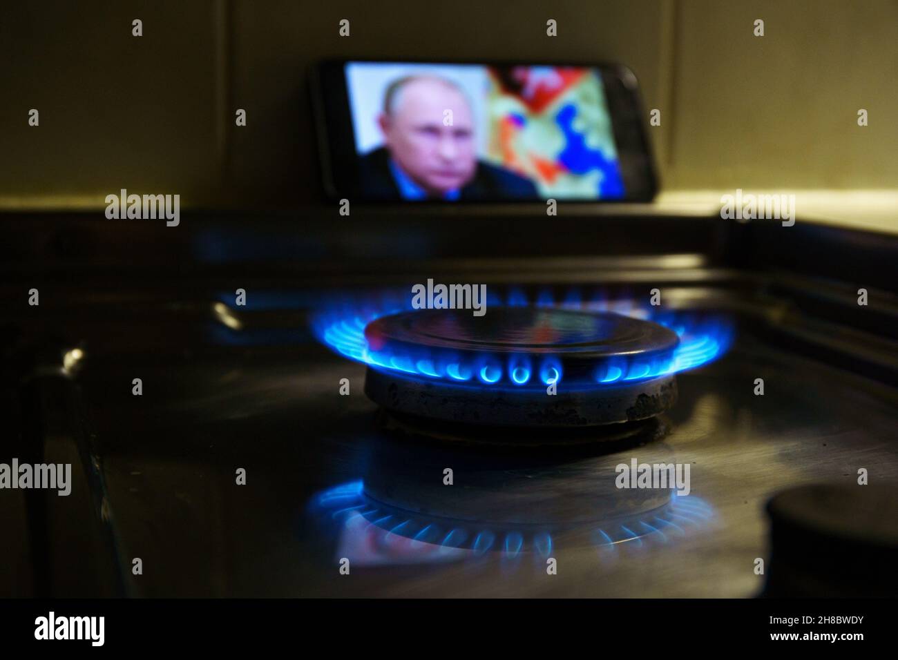 Gas at home for cooking. Natural gas (also called fossil gas) and Putin ...