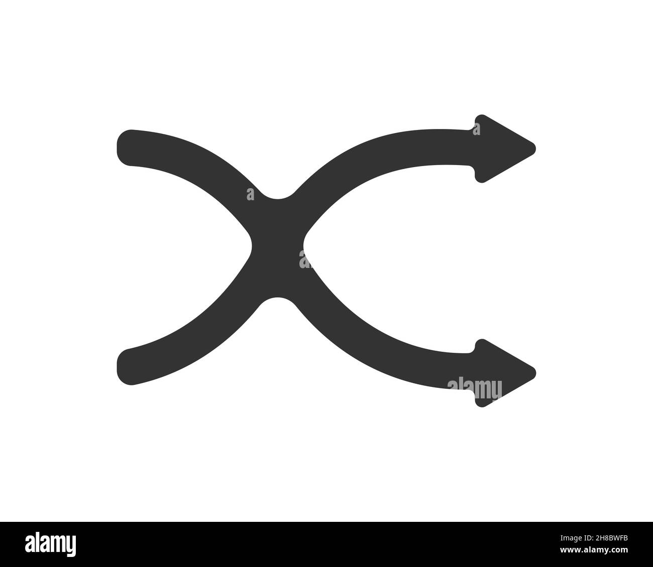 Shuffle icon. Random song sign. Change playlist order button isolated ...