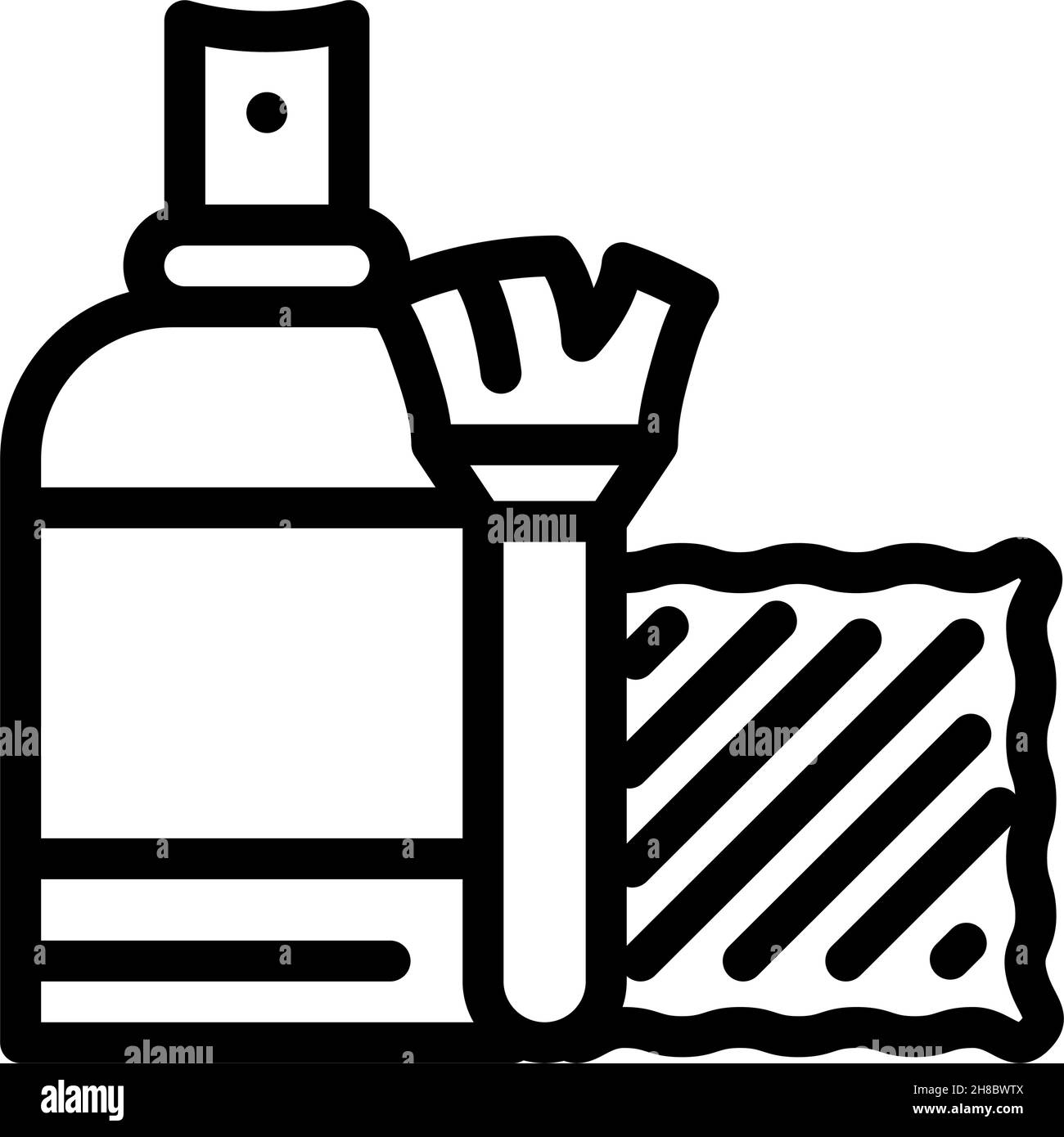 cleaning small kit line icon vector illustration Stock Vector Image ...