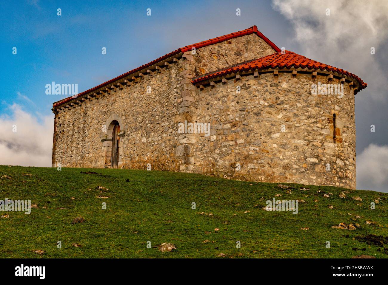 Romanesque Chapel of the Magdalene on the Mount of Mosacro Stock Photo ...