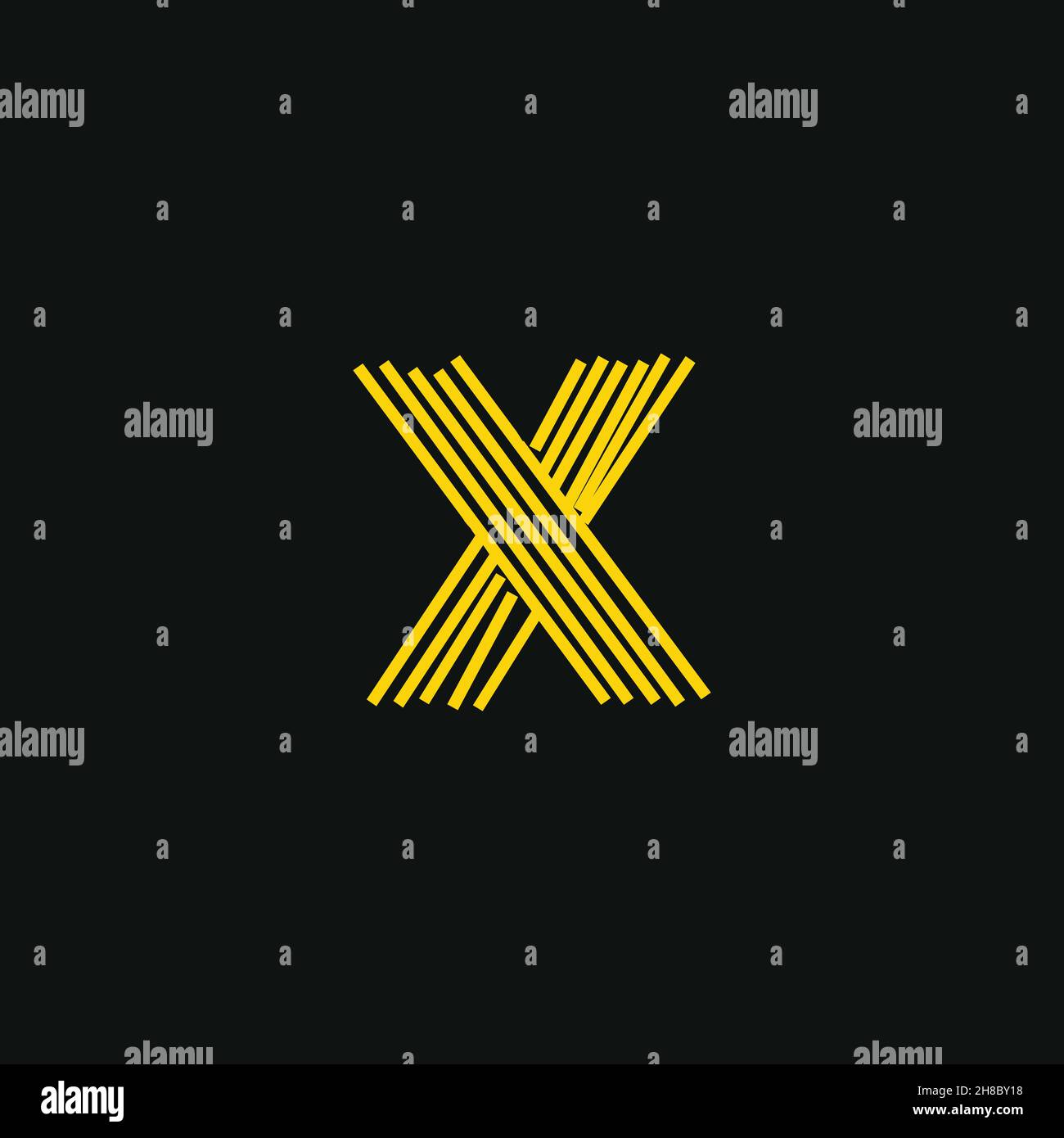 X logo, Initial lettering handwriting or handwritten for identity. Logo ...