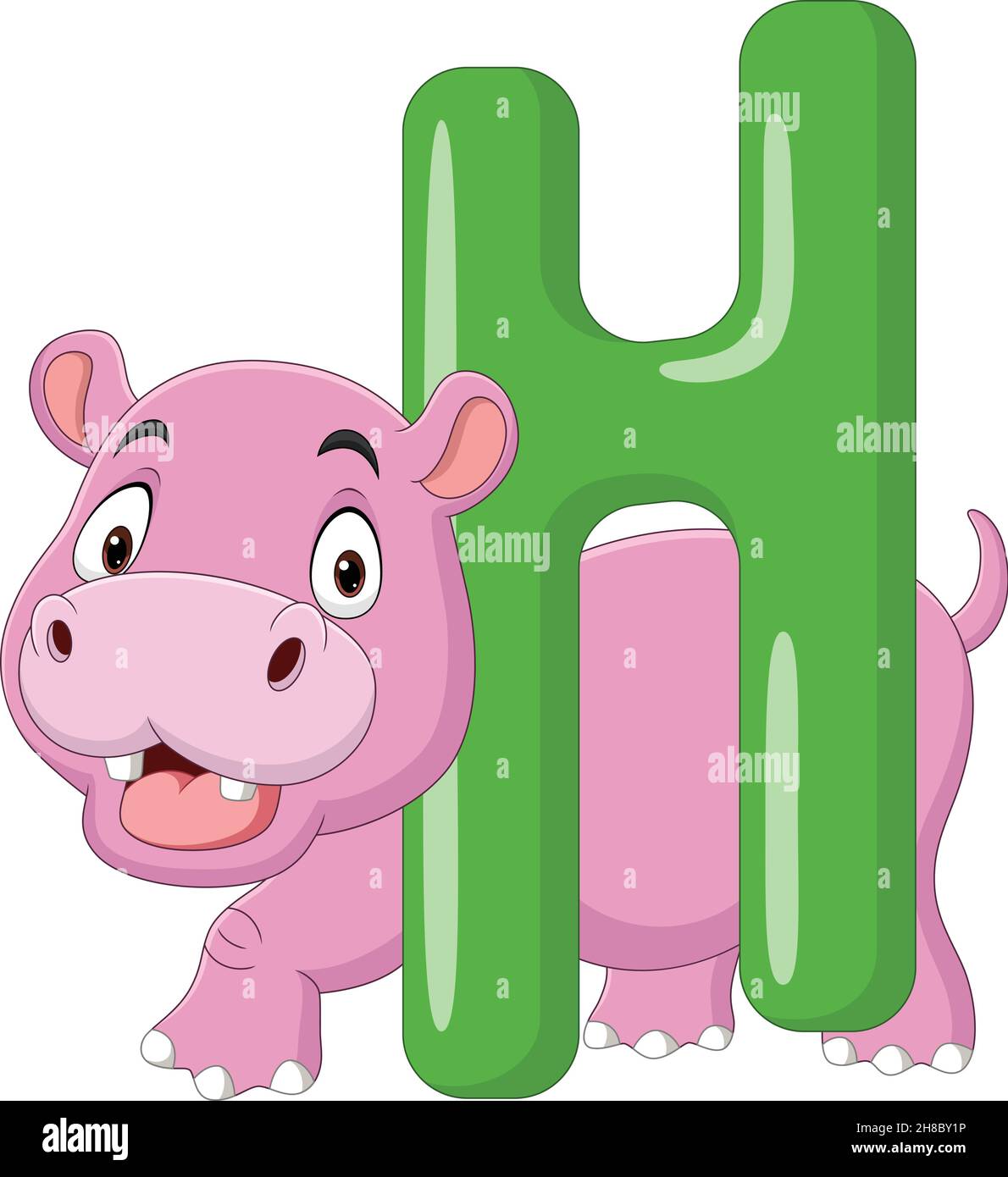 Alphabet letter H for Hippo Stock Vector Image & Art - Alamy