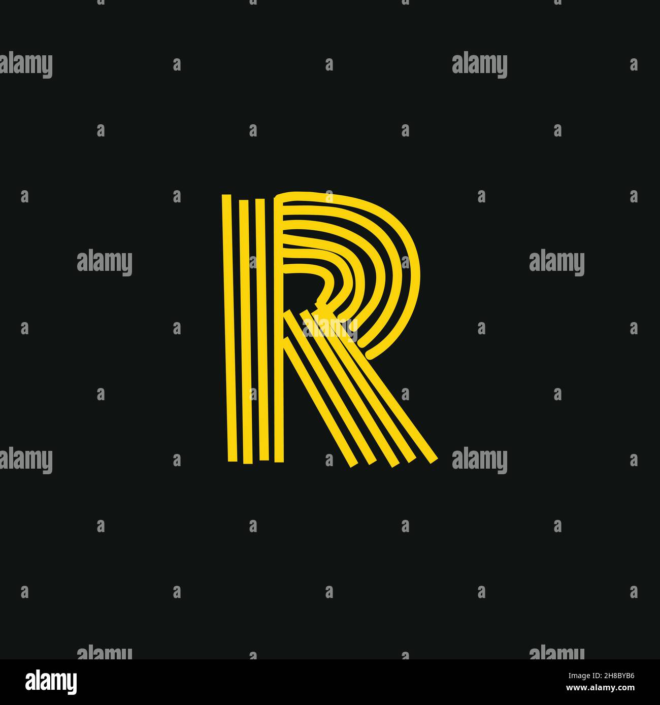 R logo, Initial lettering handwriting or handwritten for identity. Logo ...