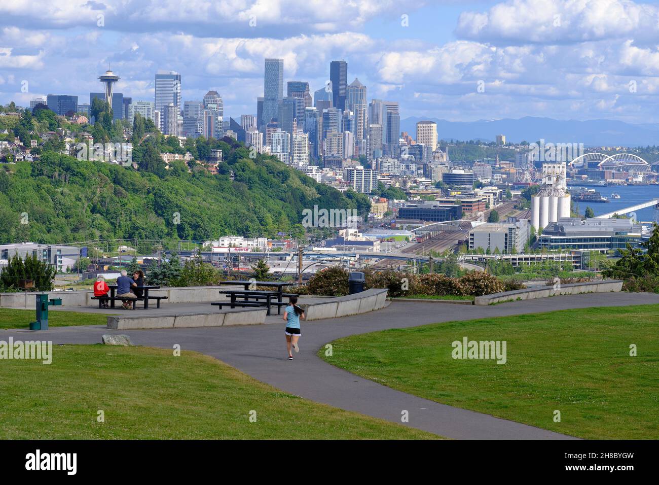 Seattle downtown panorama from Ella Bailey Park, Seattle, Washington ...