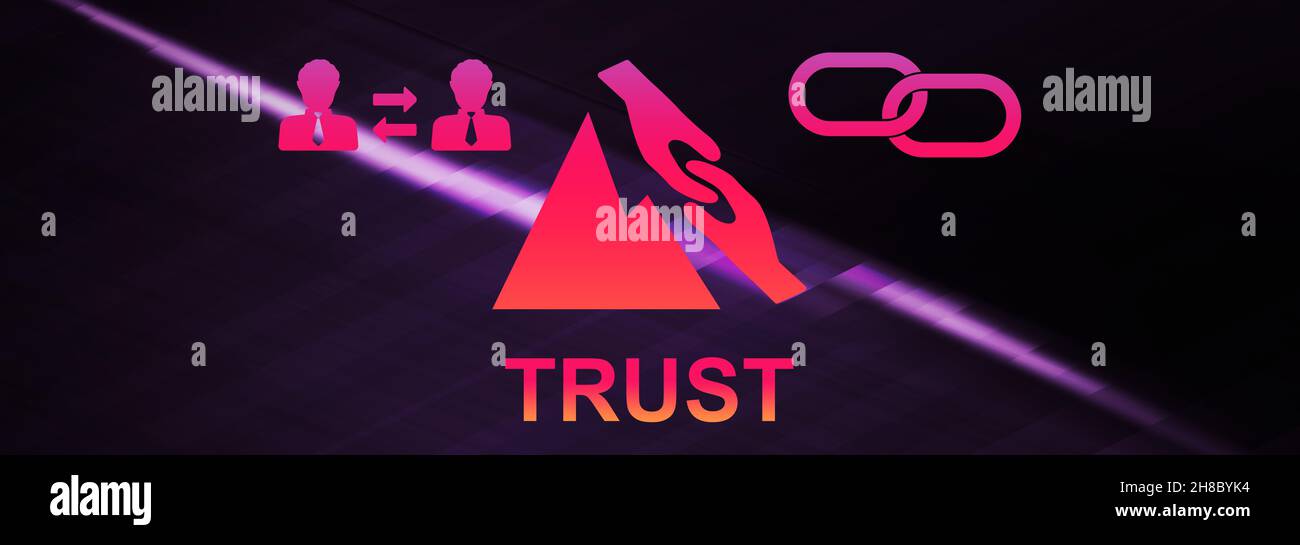 Illustration of a trust concept Stock Photo - Alamy