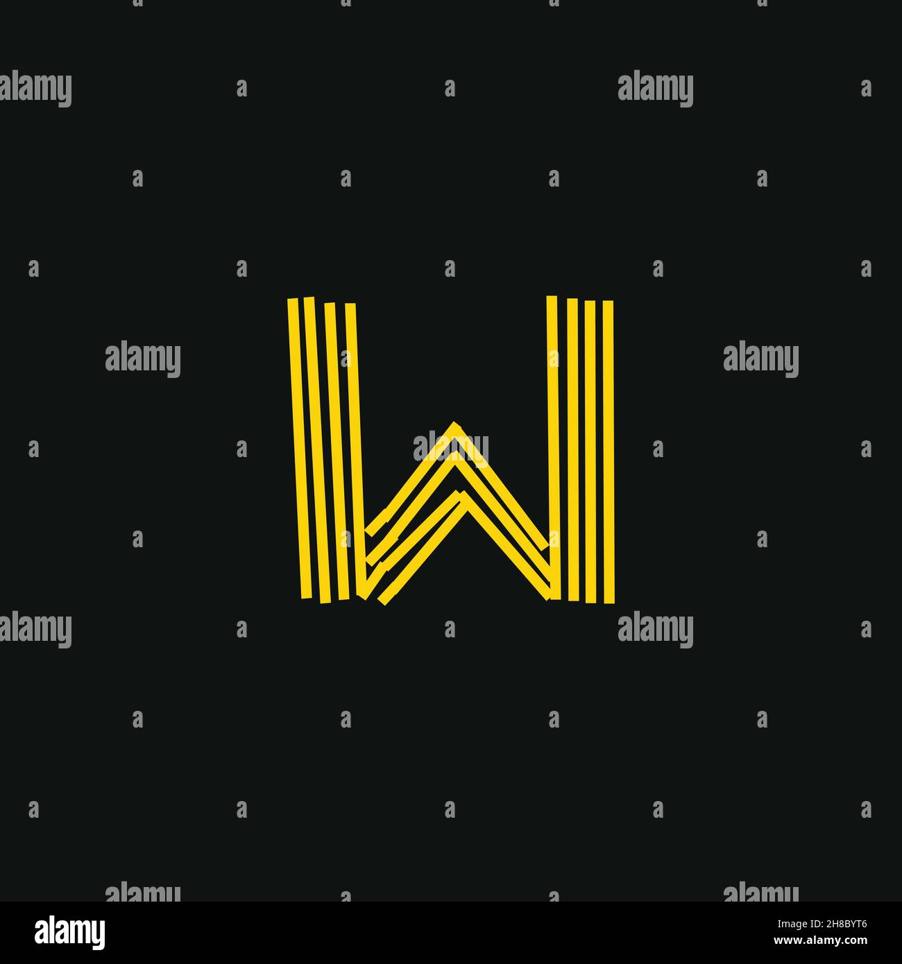 W logo, Initial lettering handwriting or handwritten for identity. Logo ...