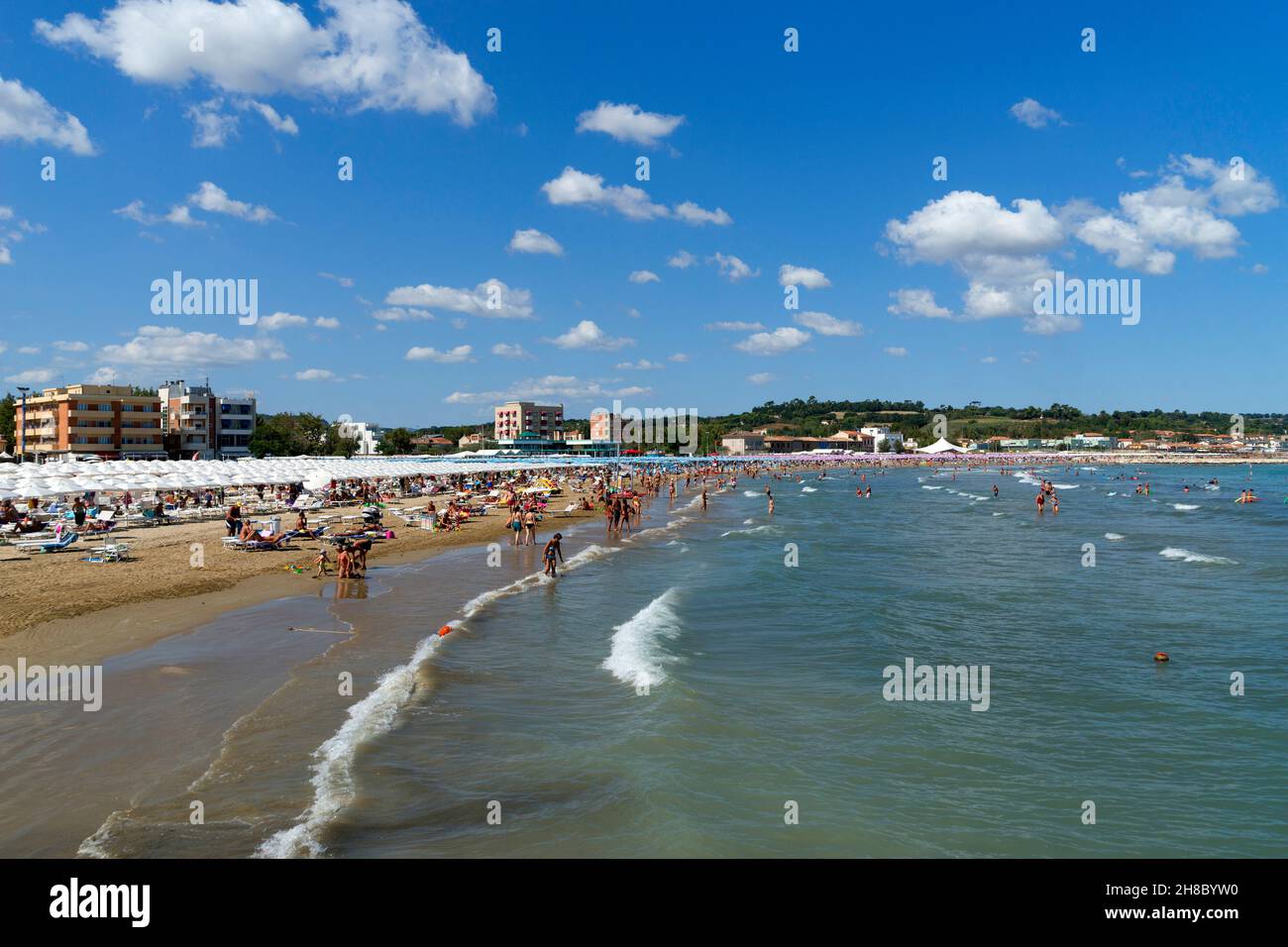 Seascape, Beach, Fano, Marche, Italy, Europe Stock Photo - Alamy