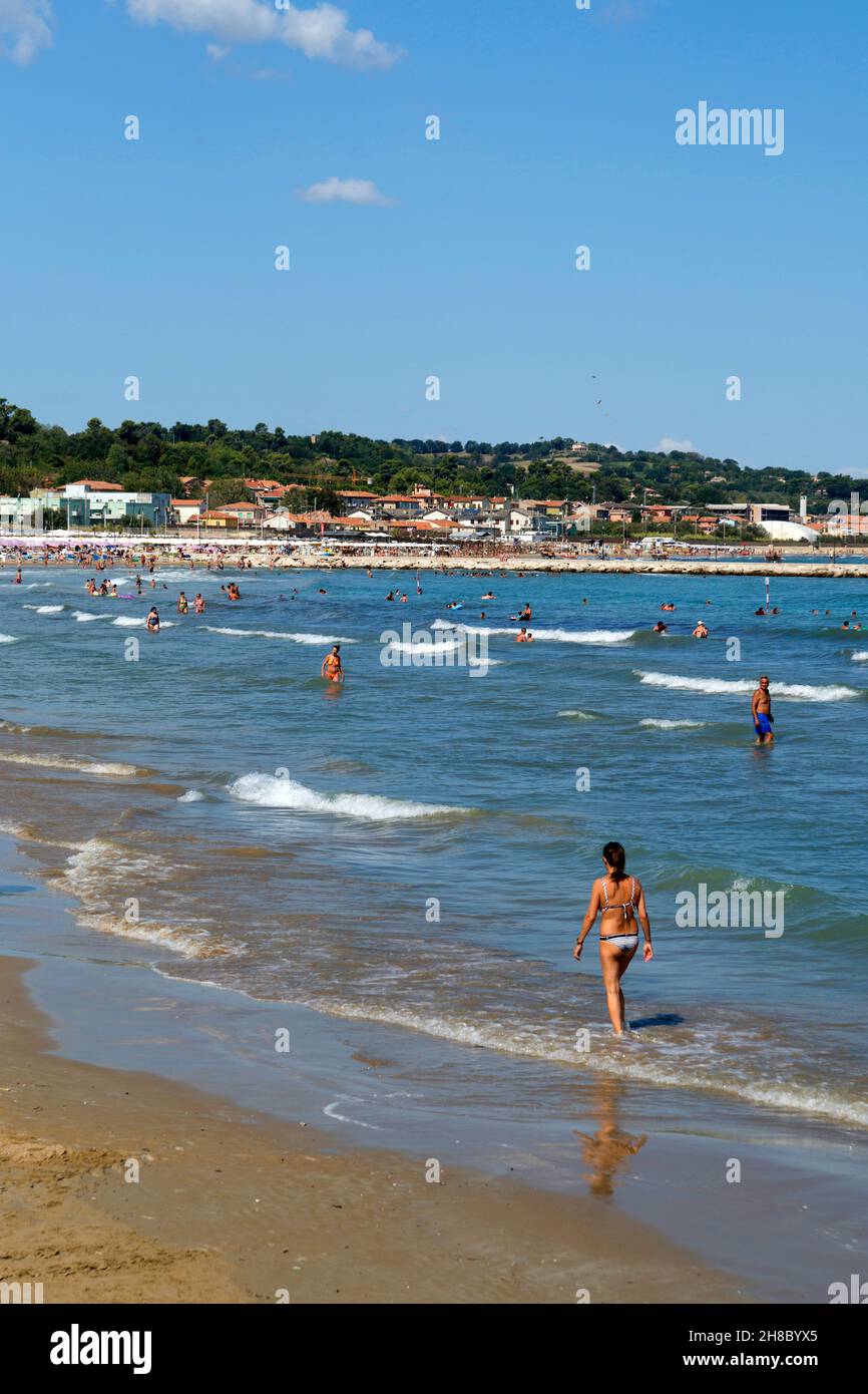 Seascape, Beach, Fano, Marche, Italy, Europe Stock Photo - Alamy