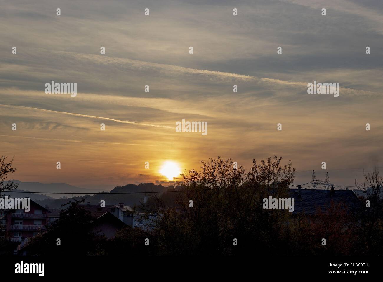Beautiful sunrise across the City of Sarajevo in Bosnia and Herzegovina ...