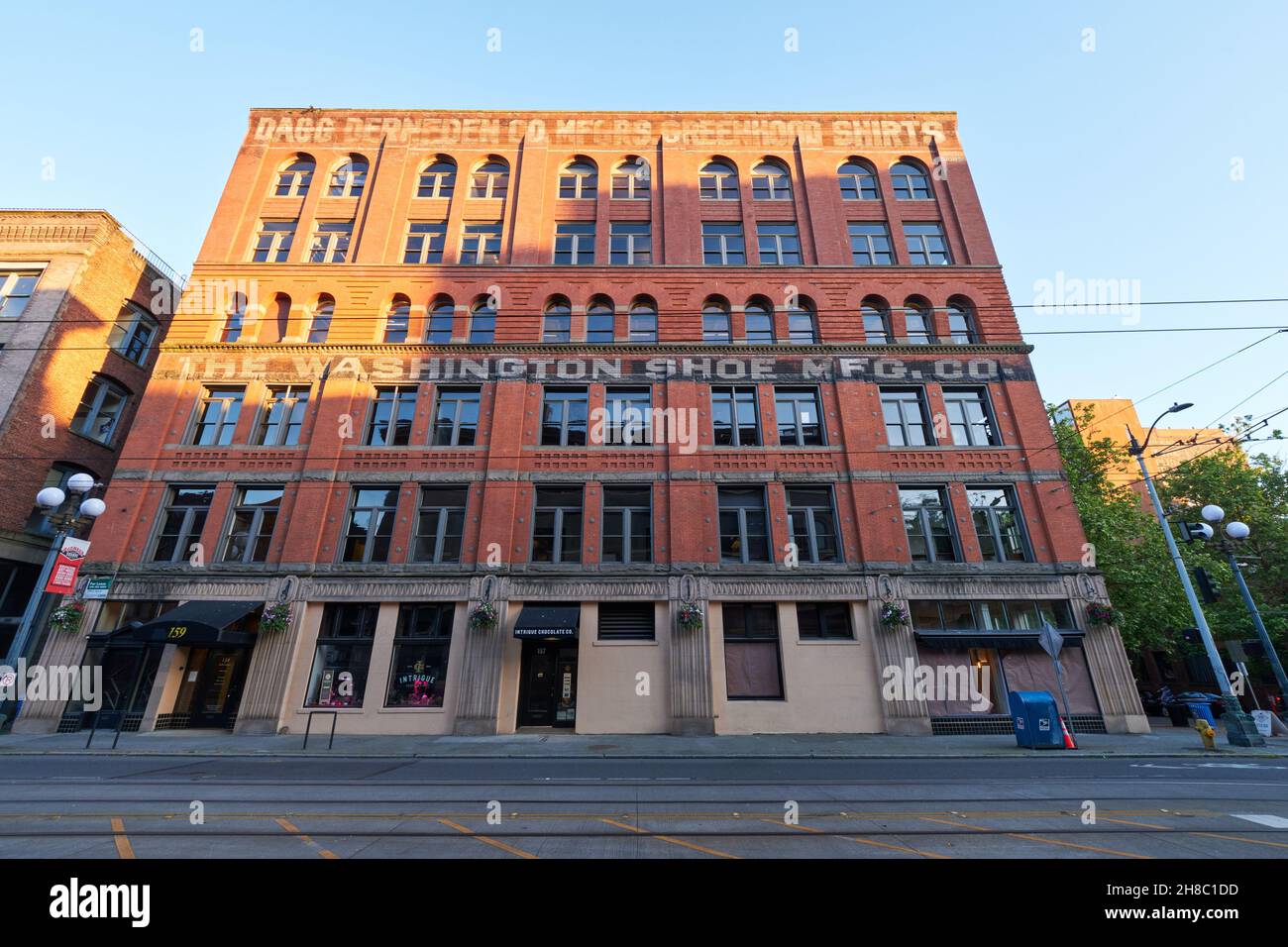 The historic building of the Washington Shoe Company, Seattle Stock ...