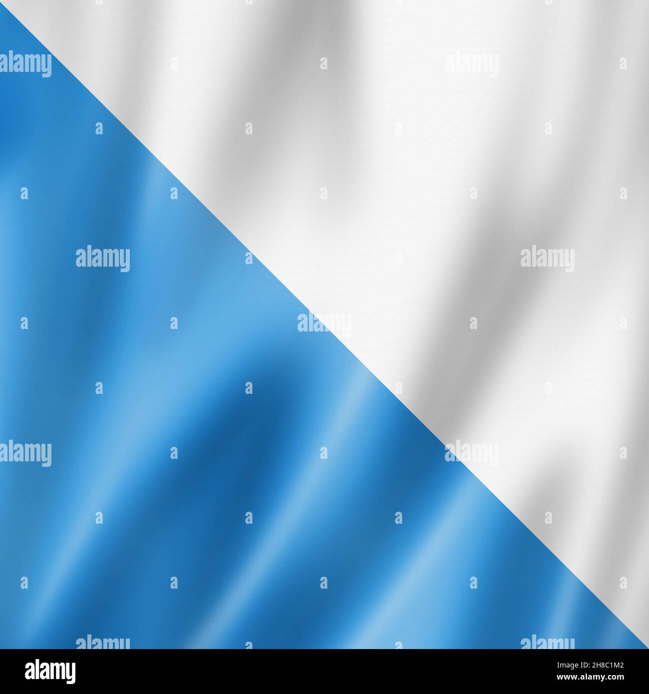 Zurich canton - State - flag, Switzerland waving banner collection. 3D ...