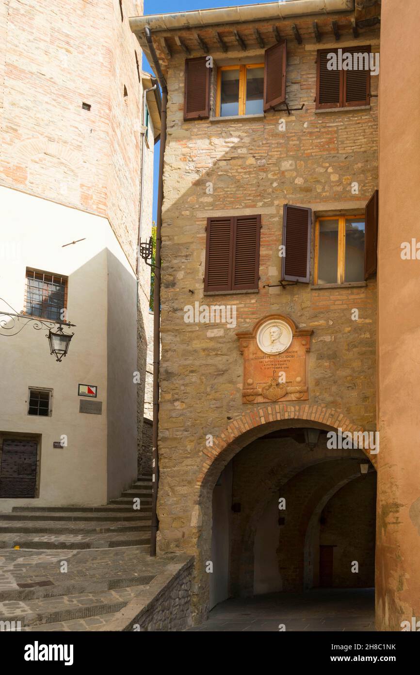 Old Town, Vineyards of the Medieval Village, Orange Flag, Montone ...