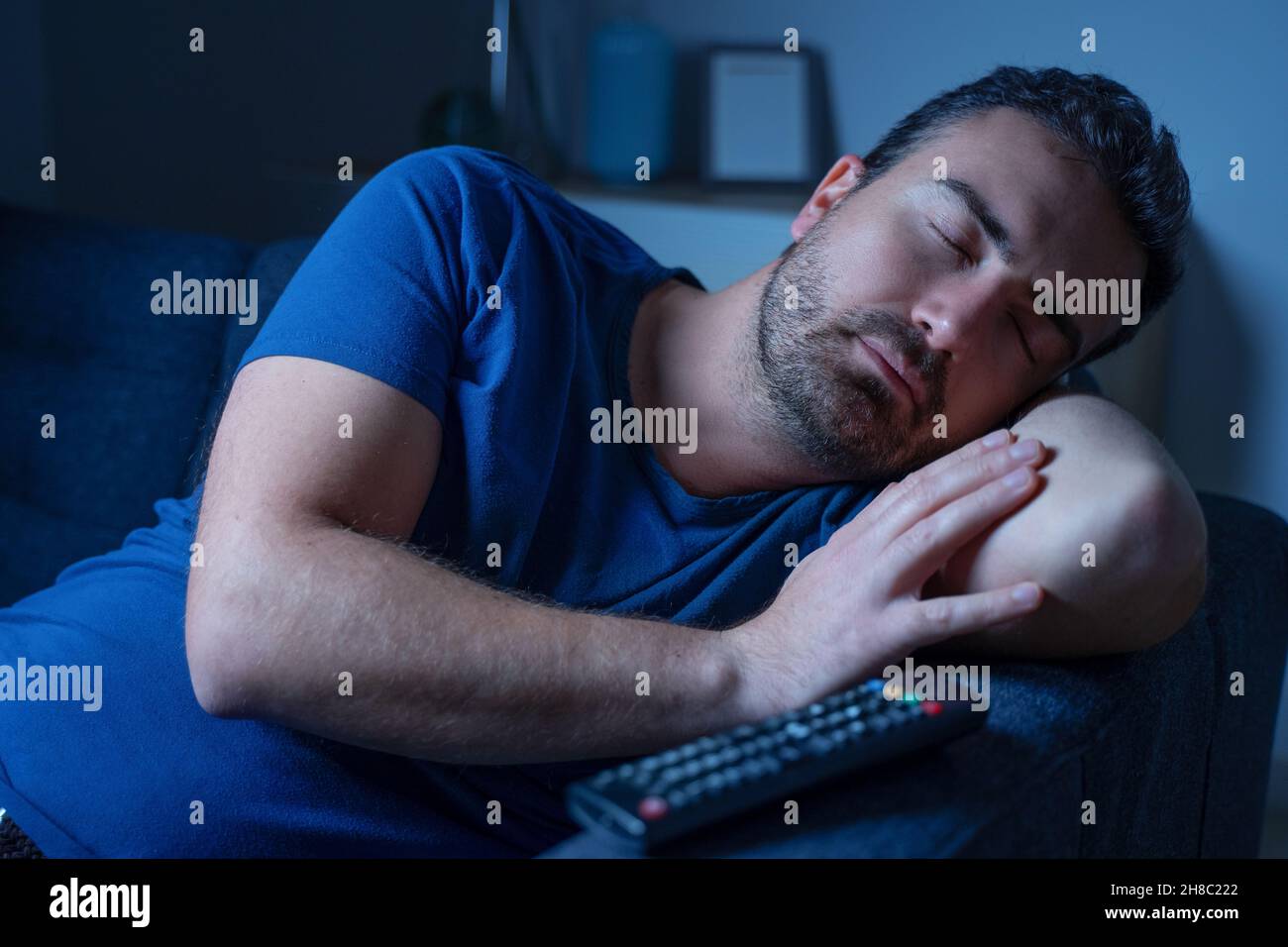 Night tv watching sofa hi-res stock photography and images - Alamy