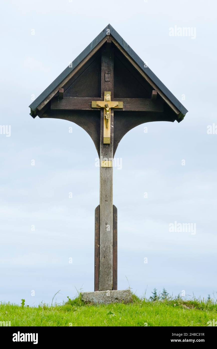 Wayside Cross At The Söllereck Mountain, Oberstdorf, Bavaria, Germany ...