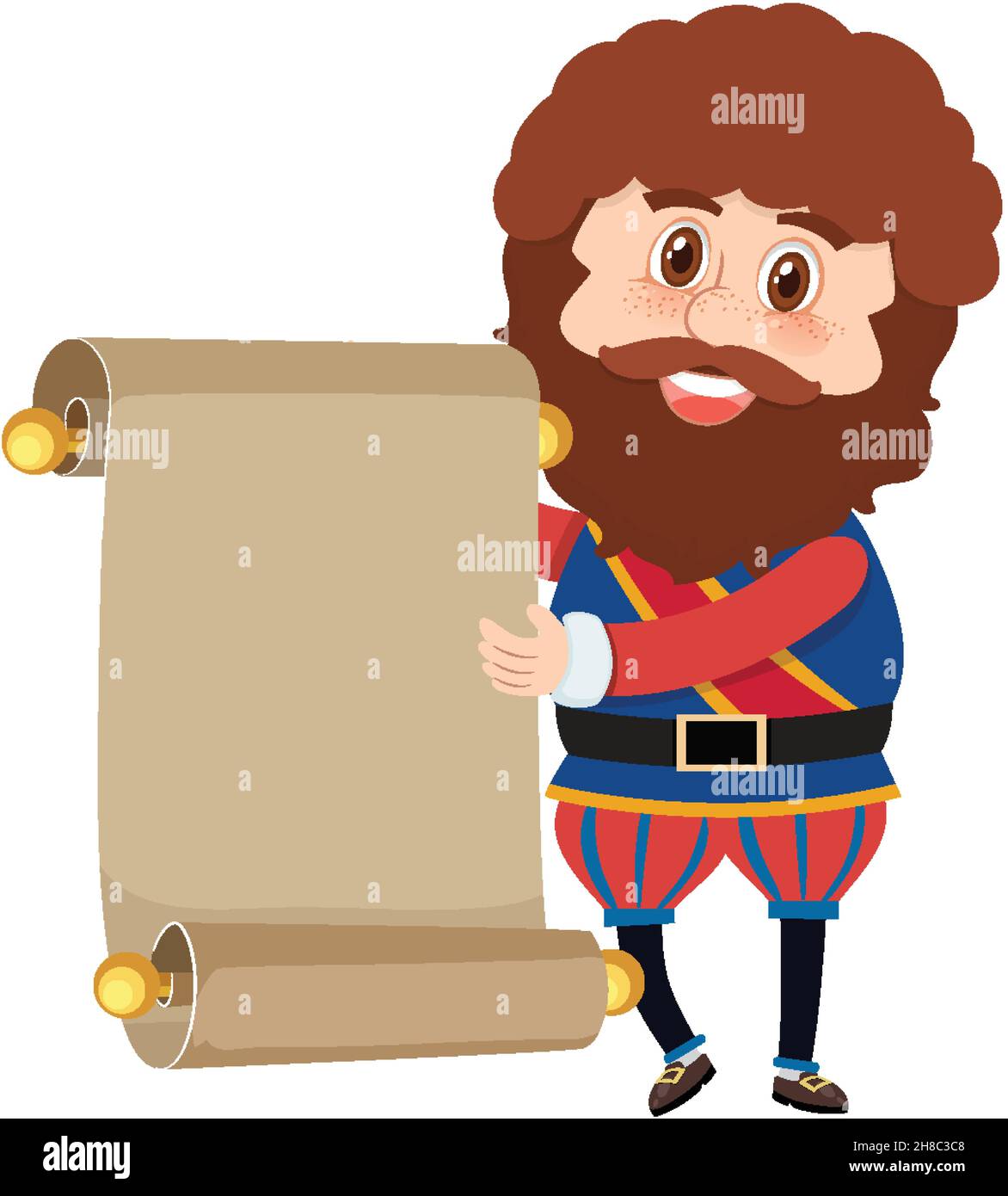 Medieval paper roll template illustration Stock Vector Image & Art - Alamy