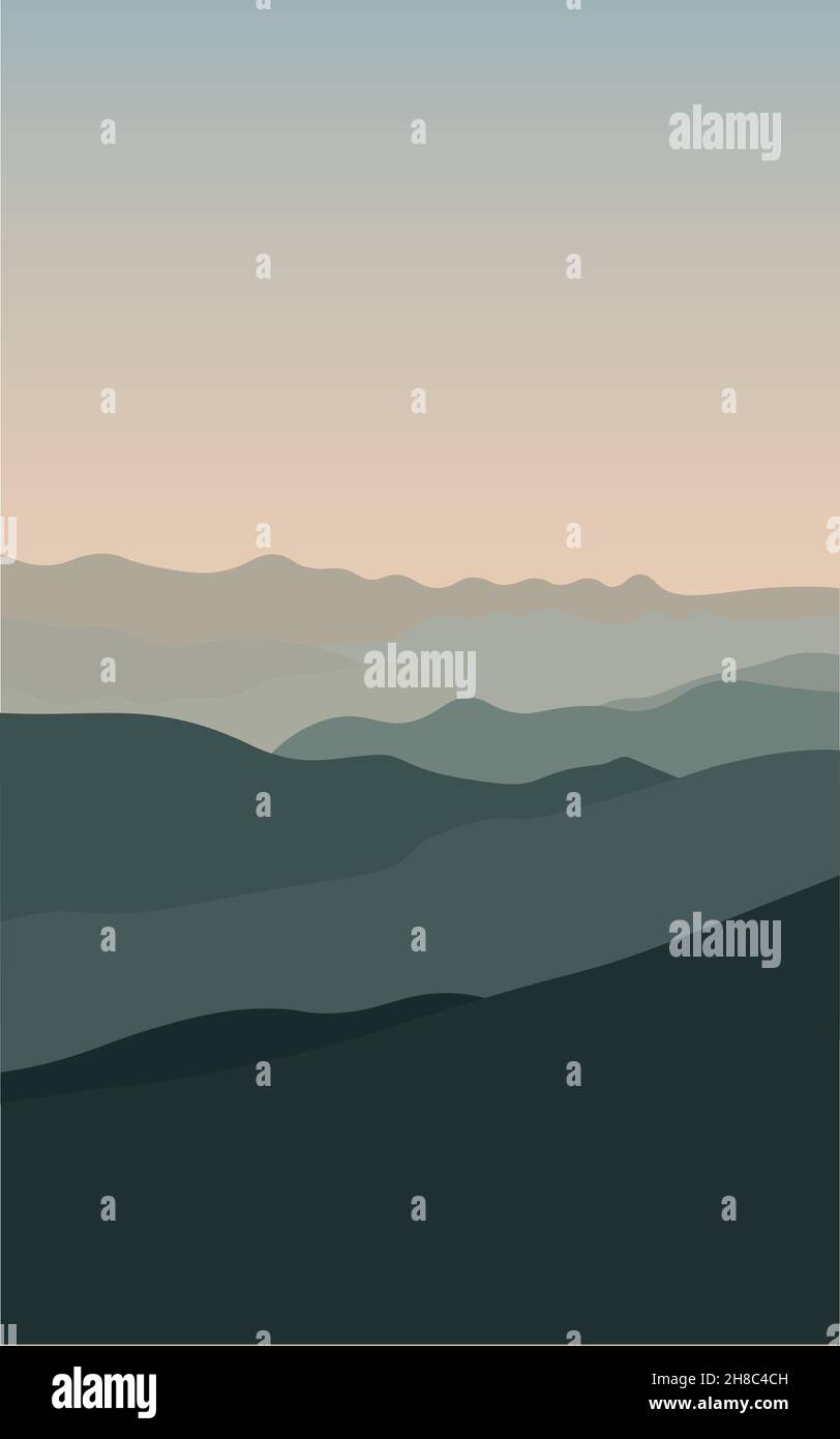 Panoramic landscape view beautiful Stock Vector Images - Alamy