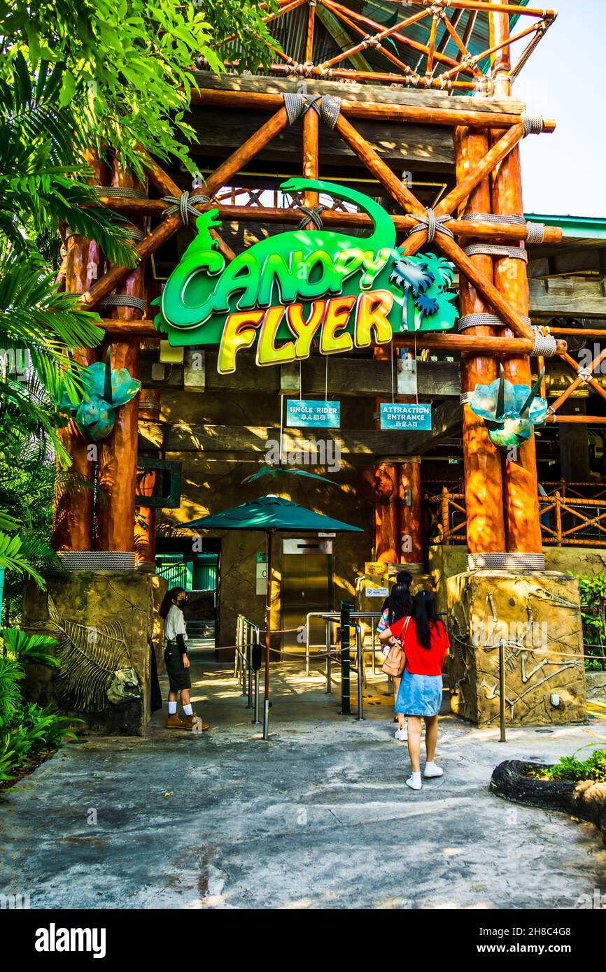 Canopy Flyer at Universal Studios Singapore Stock Photo - Alamy