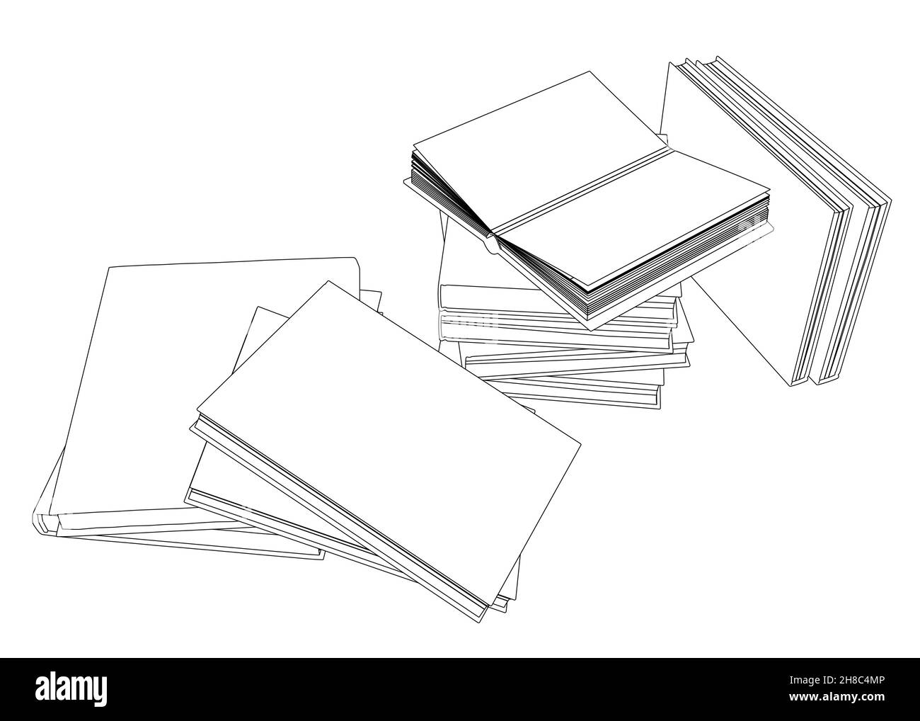 How To Draw A Stack Of Papers