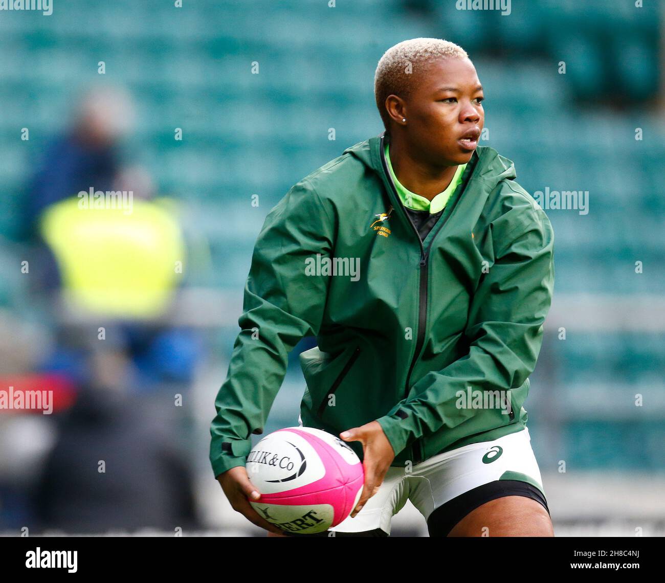 LONDON, ENGLAND - NOVEMBER 27: Lindelwa Gwala (Cell C Sharks Ladies)of ...