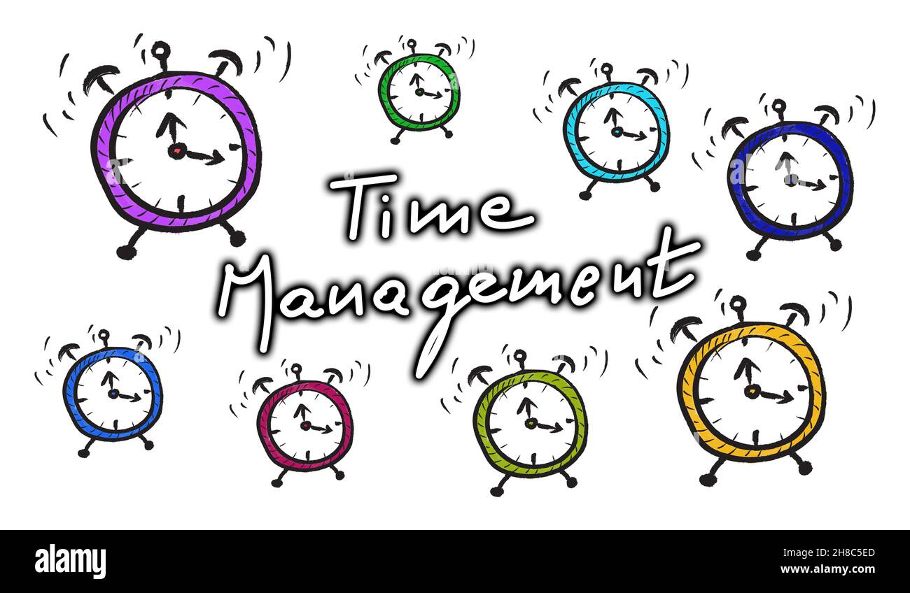 Illustration of a time management concept Stock Photo - Alamy