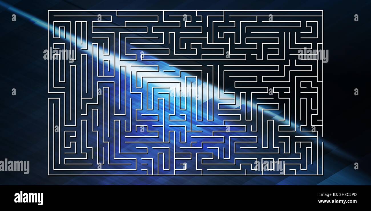 Illustration of a labyrinth concept Stock Photo - Alamy