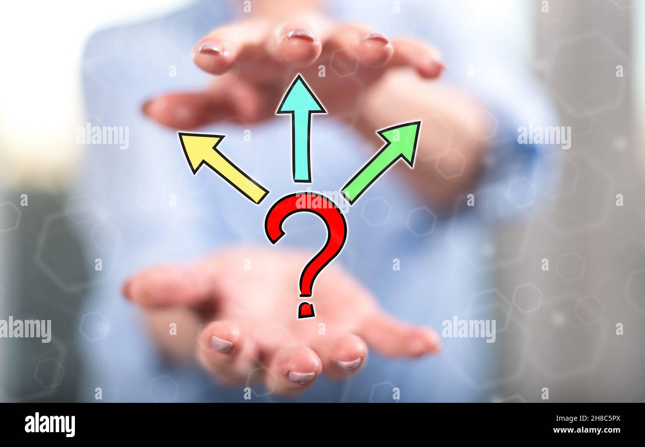 Choice concept confusion woman hi-res stock photography and images - Alamy