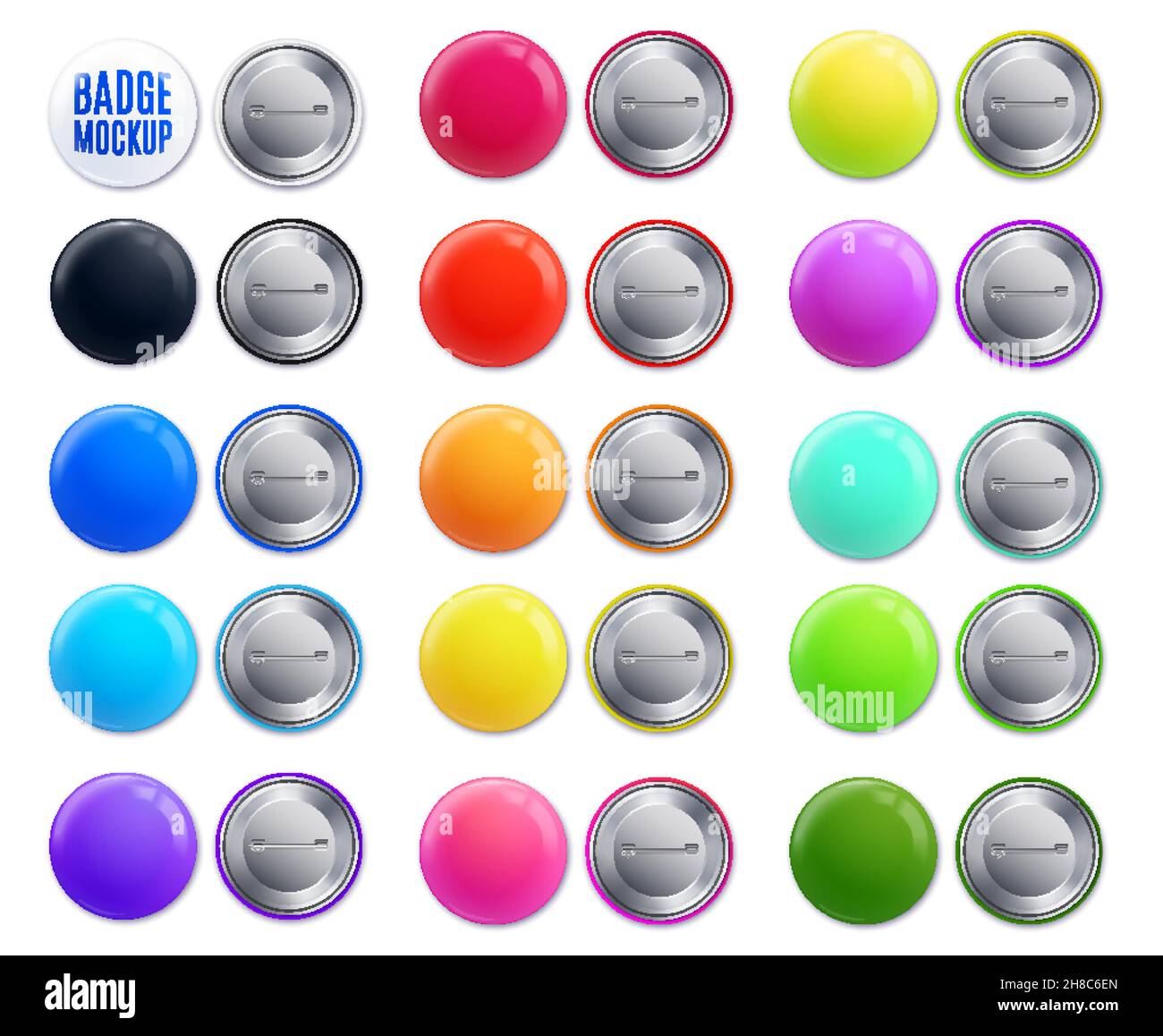 Name badge pin Stock Vector Images - Alamy